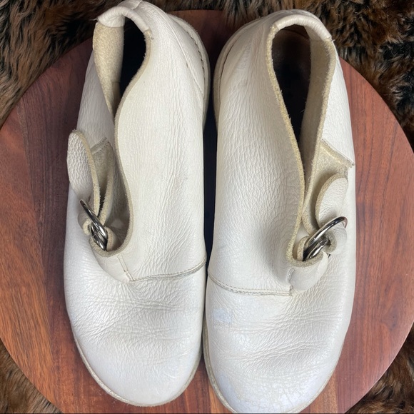 Trippen | Shoes | Trippen White Leather Side Strap Ankle Maccasan ...